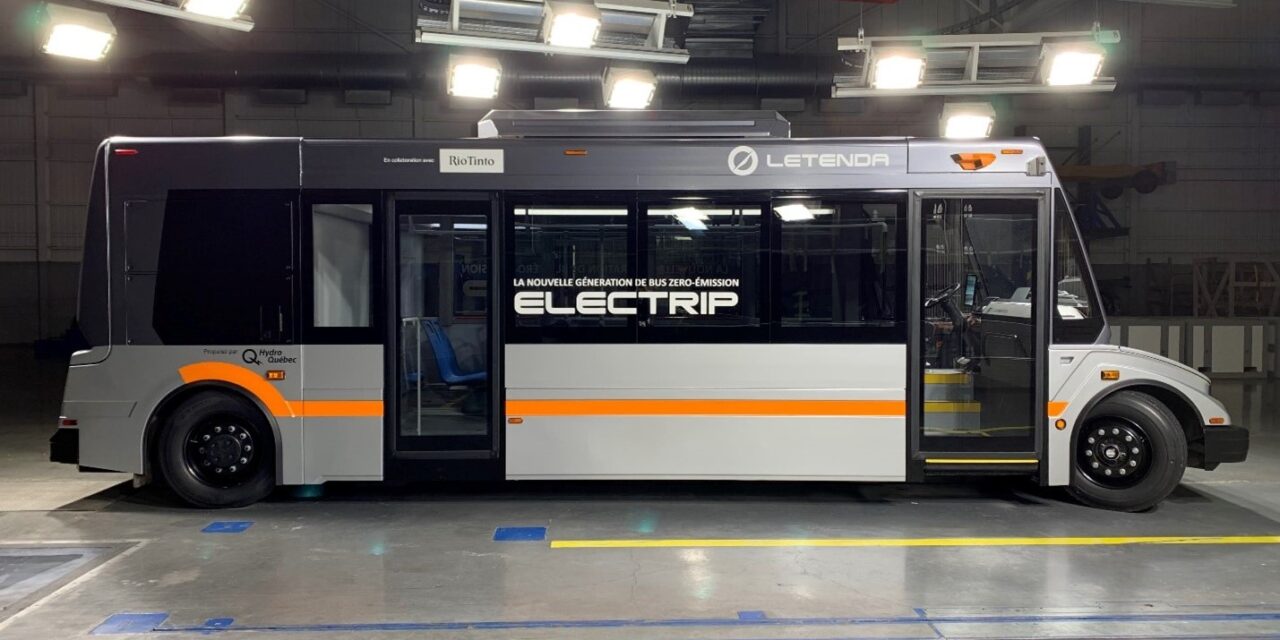 Letenda unveils designed-in-Quebec Electrip electric transit bus ...